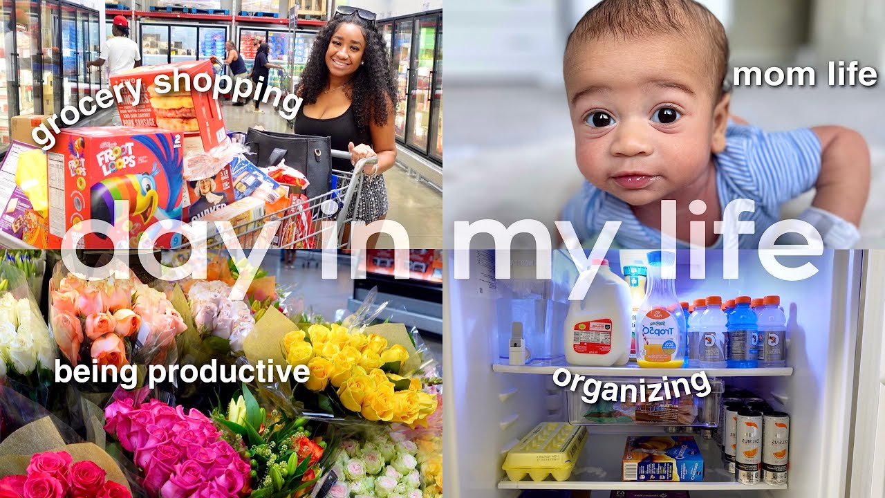 REALISTIC DAY IN MY LIFE♡ MASSIVE GROCERY SHOPPING + FRIDGE & PANTRY ...