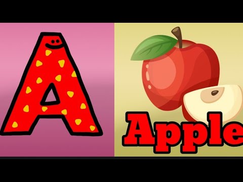 A for Apple Alphabet with Spelling || Nursery LkG Class || Children ...