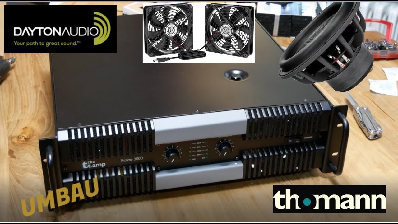 T.amp Proline 3000 Endstufe / AMP / UMBAU leisere Lüfter für Heimkino ...