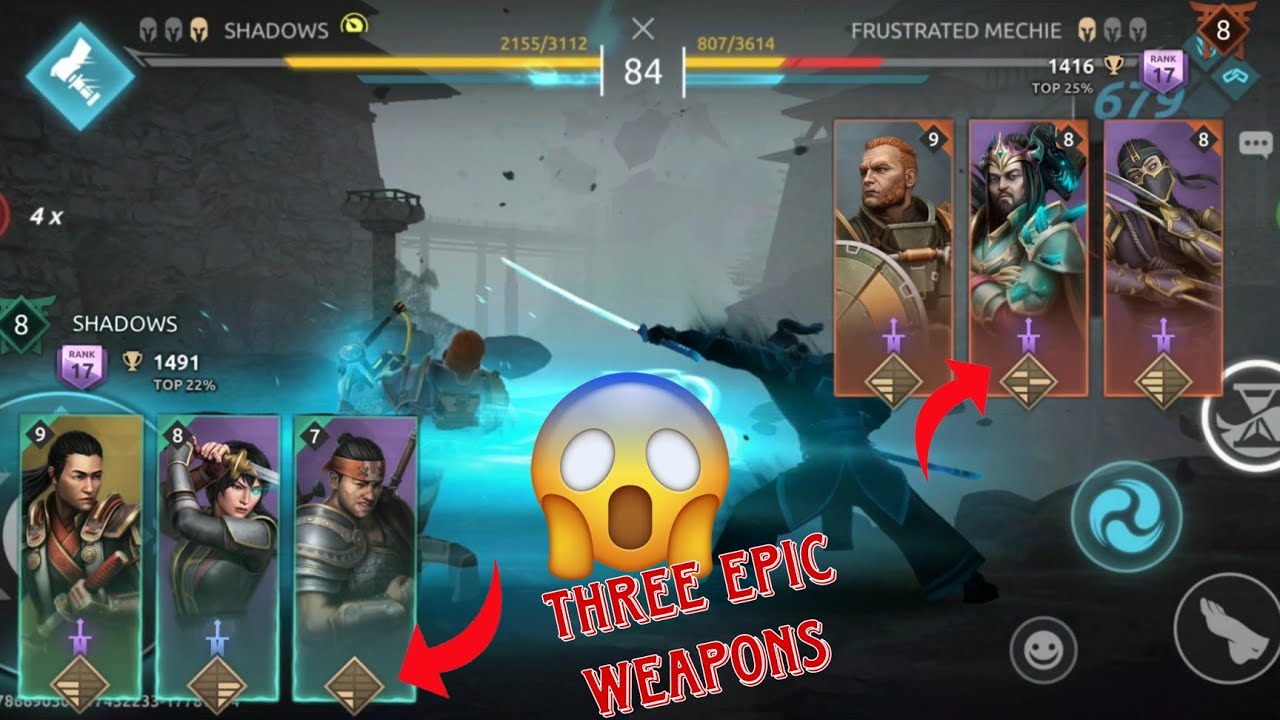 shadow fight 4 arena | 3Epic weapons🔥🔥🔥 - YouTube