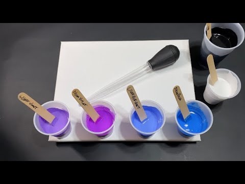 Acrylic Pouring: Experimental Pour using a Turkey Baster - Unique Fluid ...