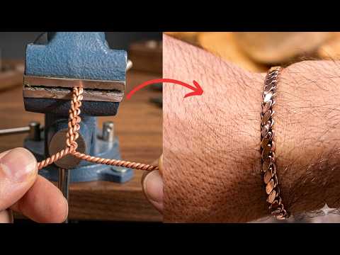 How to make a bracelet from copper wire using the technique used by jewelers
