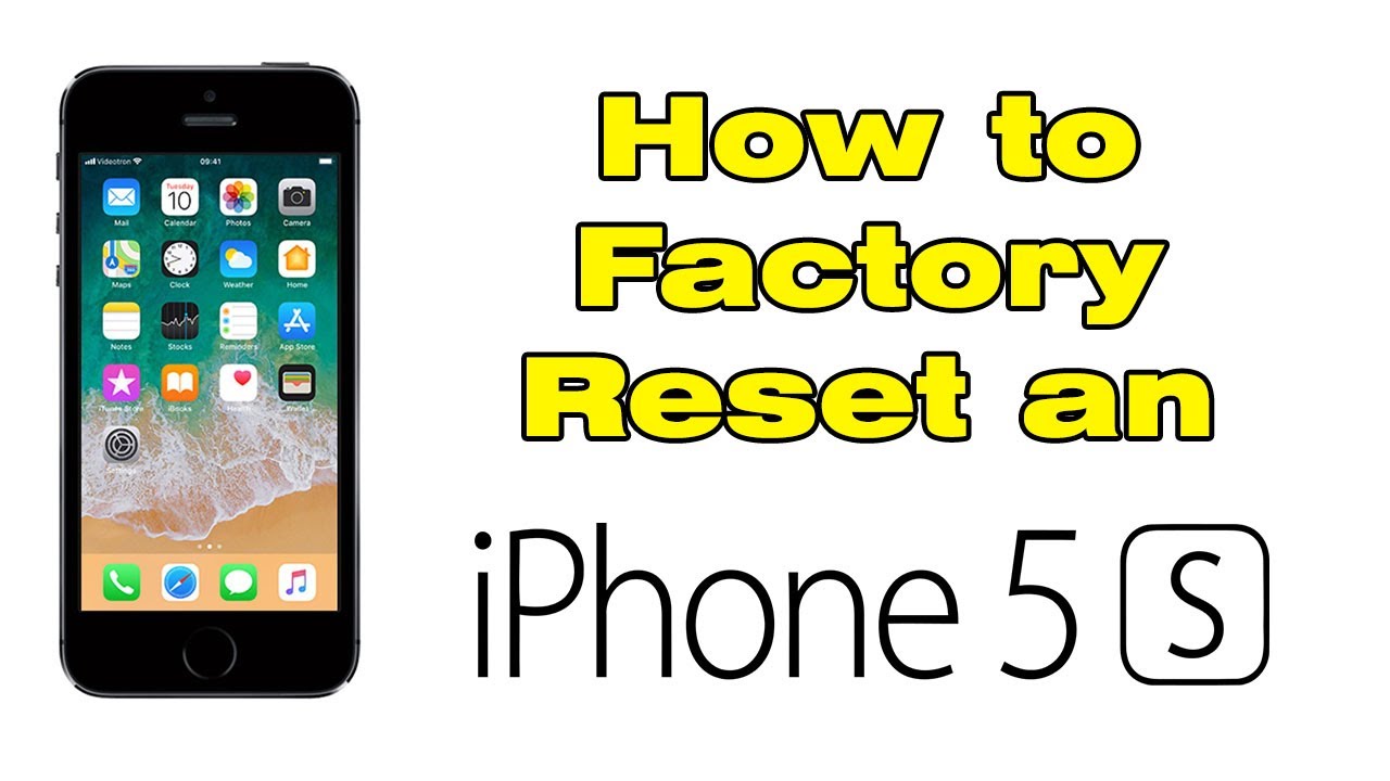 Hard reset iPhone 5s how to factory reset iPhone 5s - YouTube