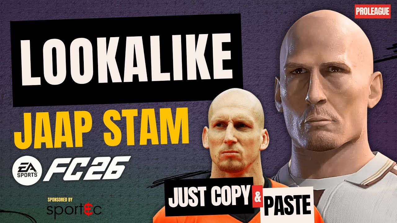 EA FC 26 Face Creation | Jaap Stam Lookalike for Pro Clubs & Career ...