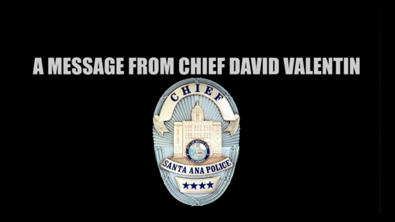Message from Chief of Police David Valentin - May 9, 2022 - YouTube