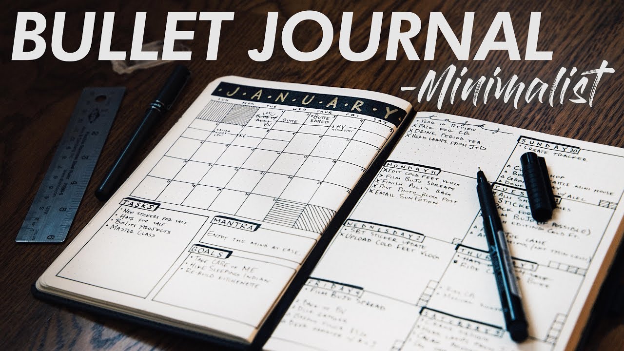 Minimalist's EFFICIENT Bullet Journal // 13ft Scamp Trailer - YouTube
