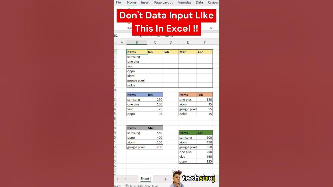DATA इनपुट करने का ASAN तरीका | EXCEL ME PRO KESE BANE |#excel #computerknowledge # ...