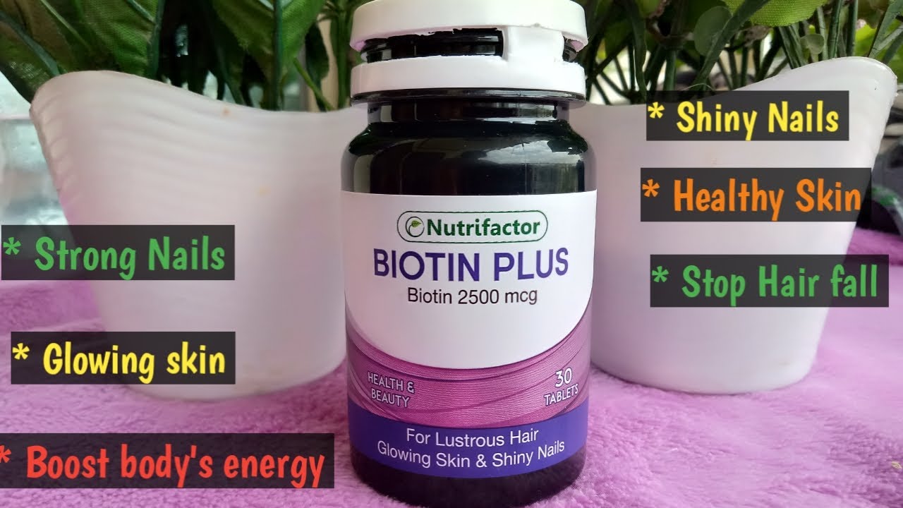 NUTRIFACTOR BIOTIN PLUS REVIEW /BIOTIN FOR STRONG HAIR, GLOWING SKIN ...