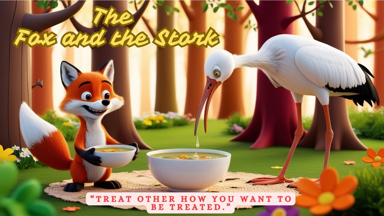 The Fox and the Stork: A Cautionary Tale about Friendship - YouTube