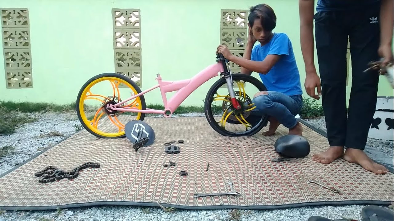 BAIK PULIH BASIKAL LAJAK BODY GOMAX PINK BANDUNG l SEPEDA KEREN - YouTube