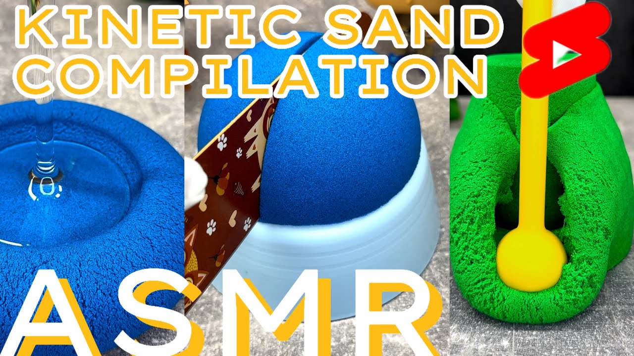 Satisfying Kinetic Sand YouTube short compilation, very relaxing and ...