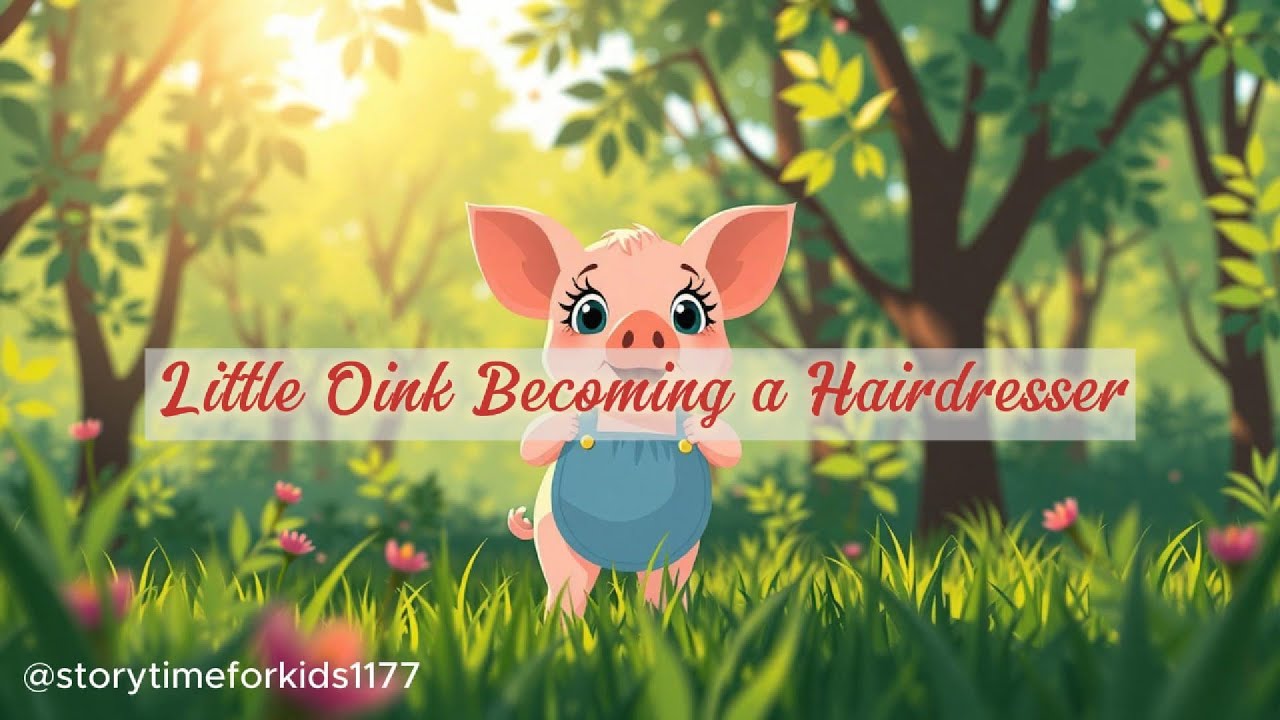 Storytime for kids | Little Oink Becoming a Hairdresser - YouTube