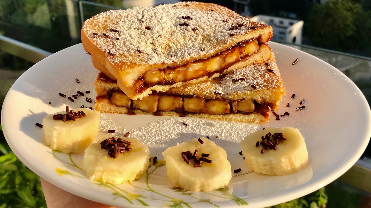 ROTI BAKAR NUTTELA PISANG ||NUTELLA BANANA BREAD TOAST // IDE SARAPAN ...