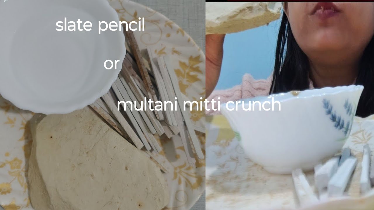Slate Pencil and Multani mitti crunch kiya😋😍 - YouTube