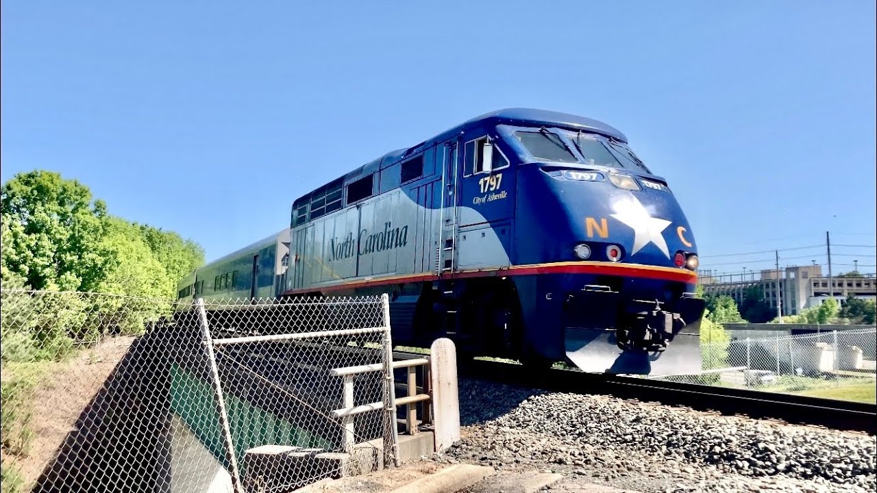 Amtrak Piedmont 77 Over Two Days in Durham, NC - YouTube
