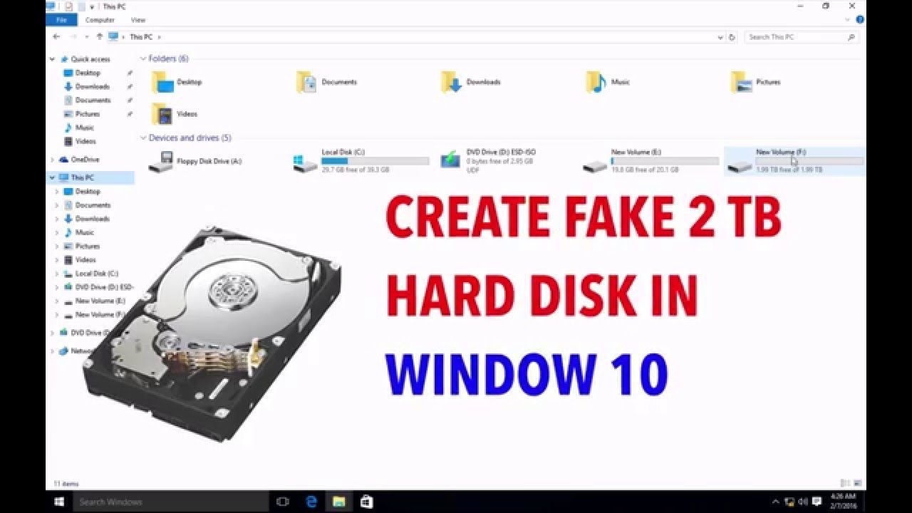 How to Increase the Size your Hard Disk Space up to 2 TB in Window 10 ...