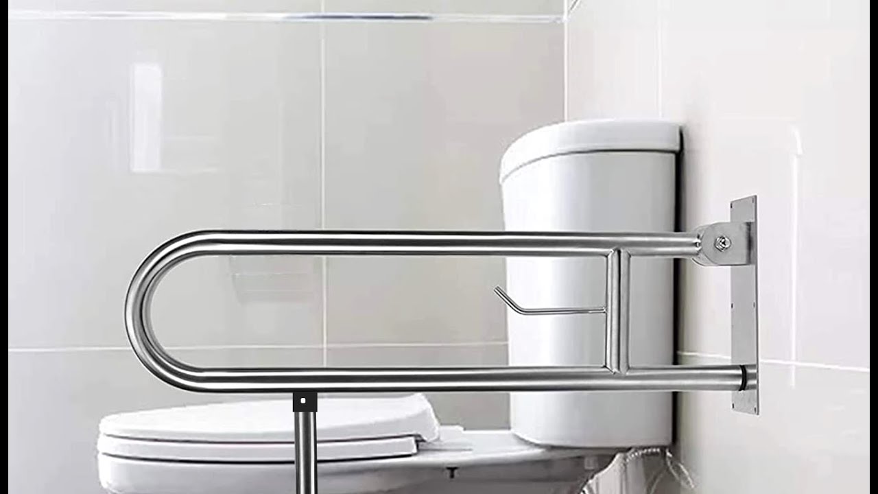 Drop down foldable grab rail - YouTube