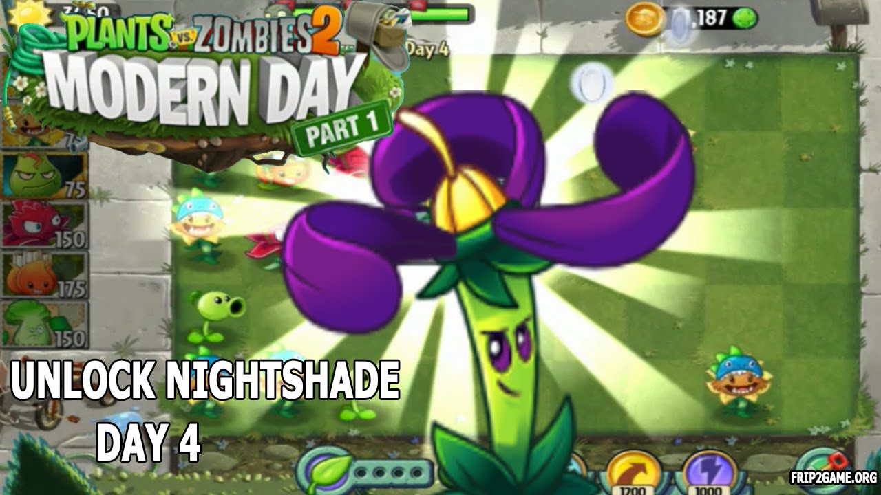 Plants vs Zombies 2 Modern Day Part 1 Unlock Nightshade - YouTube