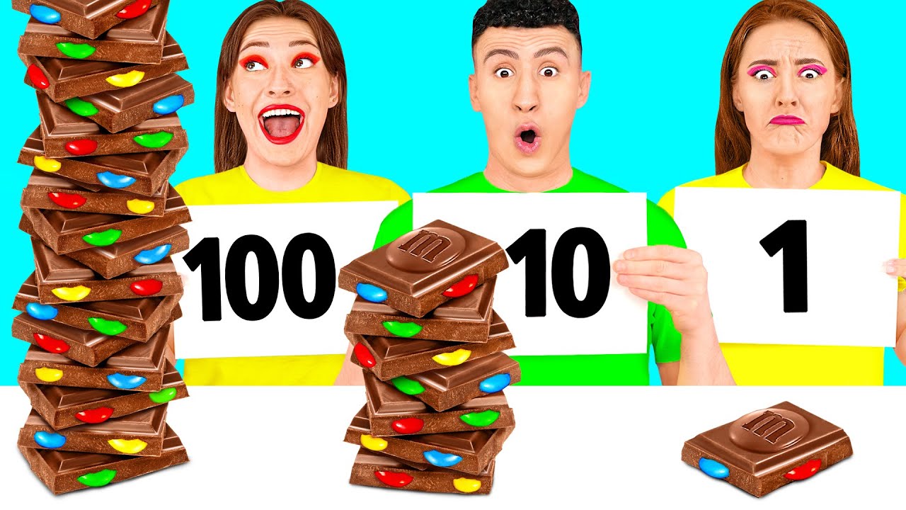 100 Layers of Food Challenge | Crazy Challenge by RaPaPa Challenge ...