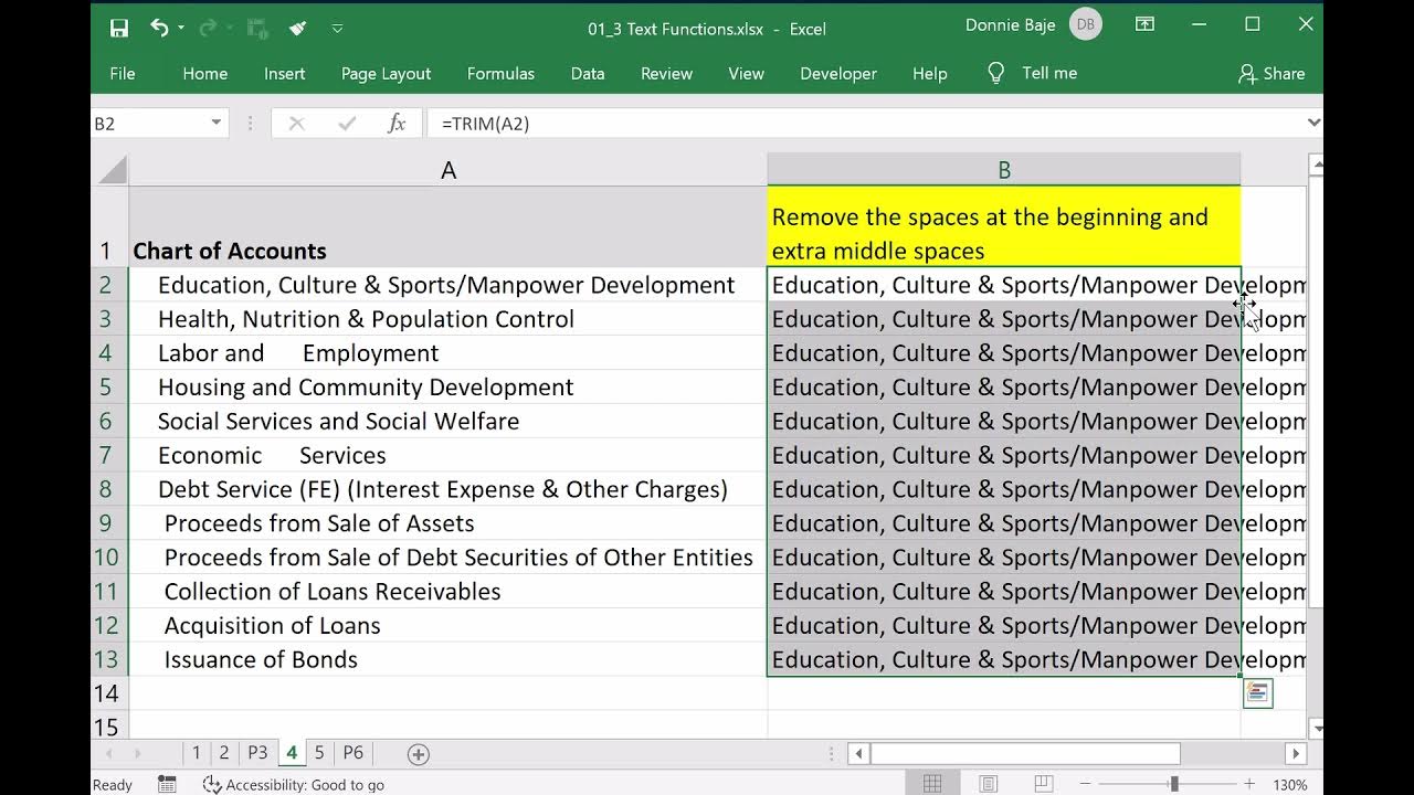 Using TRIM In Excel To Remove Spaces YouTube using-trim-in-excel-to-remove-spaces-youtube