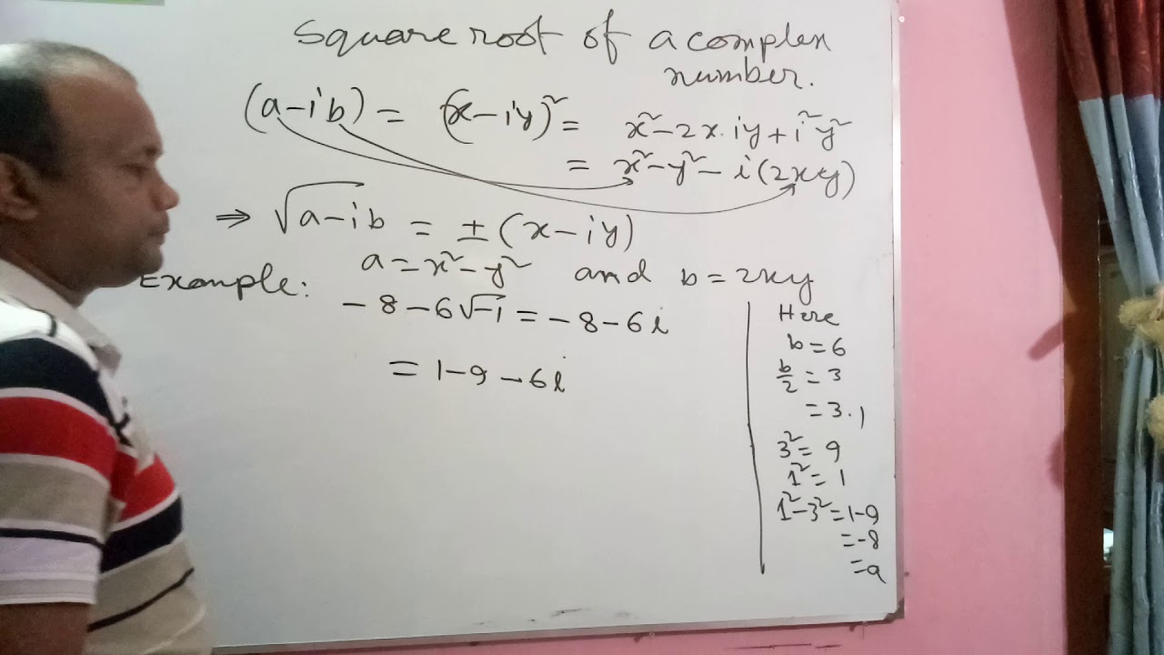Square root of complex numbers class 4 - YouTube