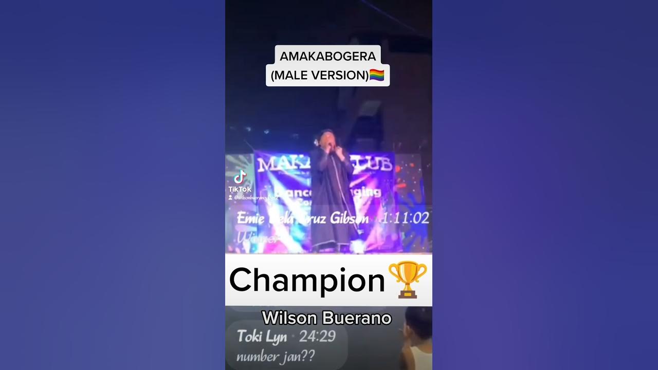 AMAKABOGERA (MALE AREGLO) BY WILSON BUERANO - YouTube