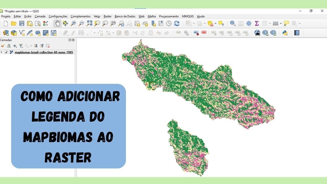 QGIS: Como adicionar LEGENDA e Cores no Raster do MapBiomas - YouTube