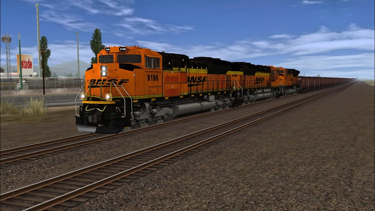 Trainz 2 BNSF #9196 pass by - YouTube