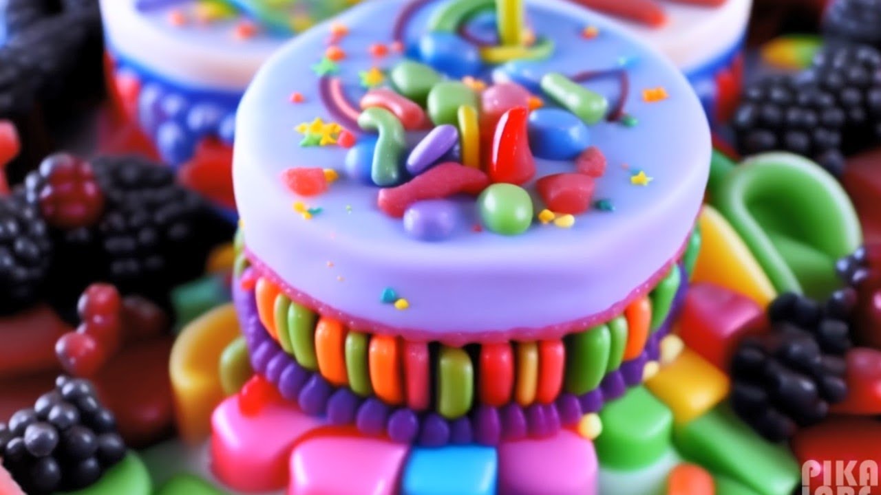 Gummy Candy Cake | Ultra Realistic | Digital Art - YouTube