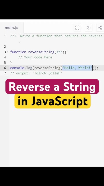 5 Javascript Interview Question Reverse A String Shorts Javascript 