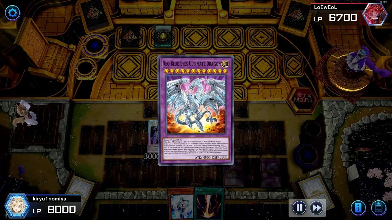 Crystal Wing Synchro Dragon (Windwitch deck) vs Blue-Eyes - Legend ...