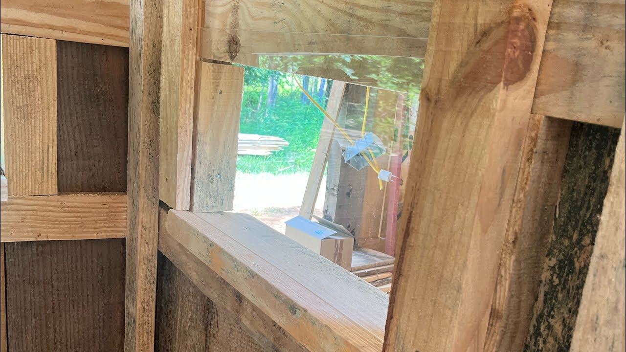 How to build your shoot house sliding windows for a deer stand - YouTube
