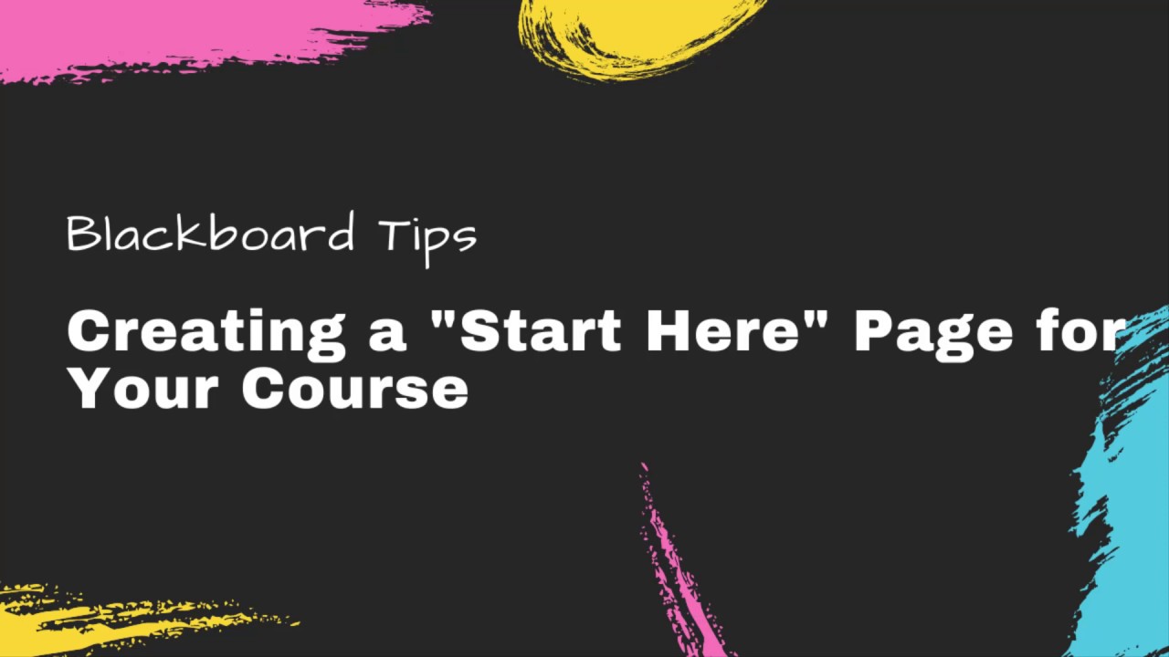 Creating a "Start Here" Page for Your Course - YouTube