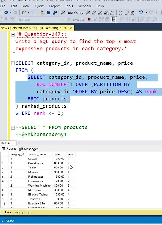 SQL Interview Question 247 || #shorts #ytshorts #youtubeshorts #sql # ...