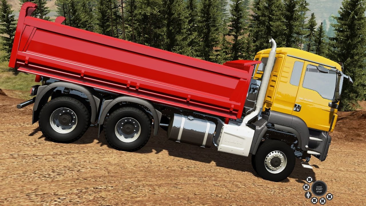 BeamNG Drive - MAN TGS 6x6 Dumper on Beam Mountains - YouTube
