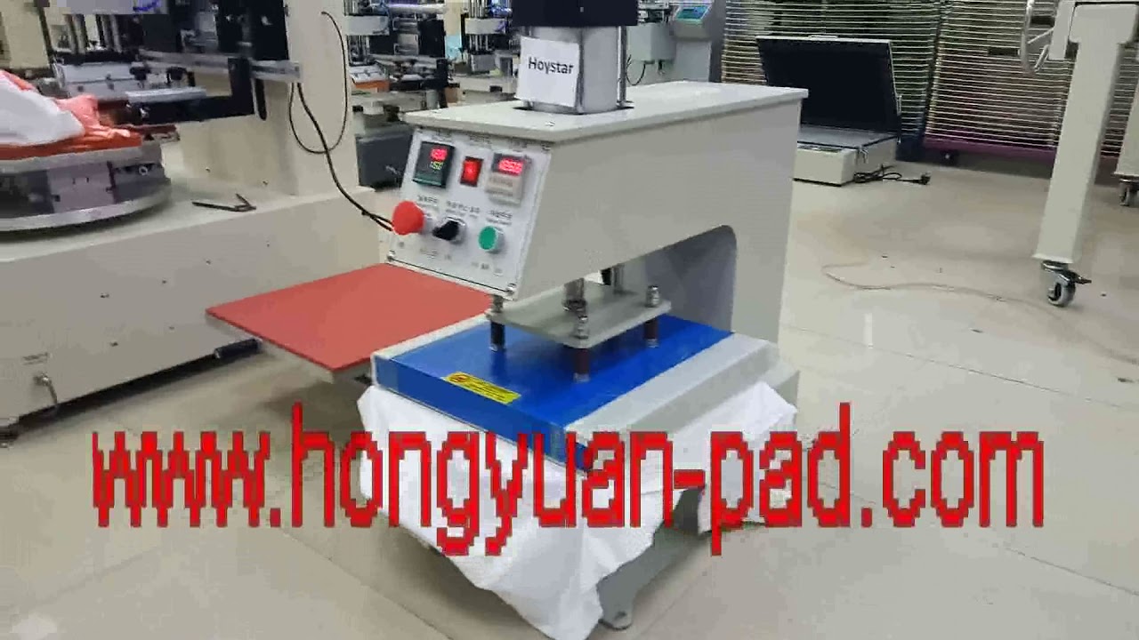 The double worktable heat press machine - YouTube
