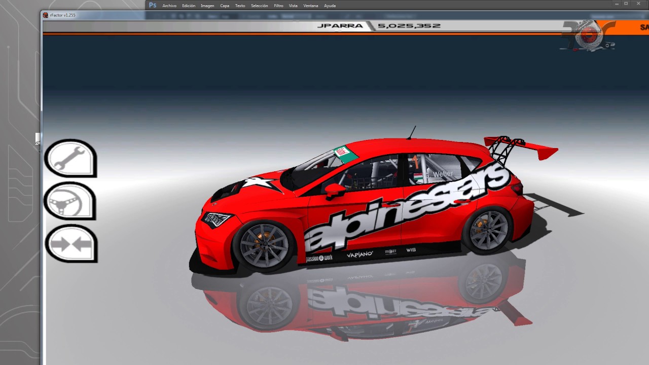 Pintar un coche para rFactor en 2 minutos (Nuevo record!!) - YouTube