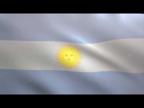Argentinian Flag waving animated