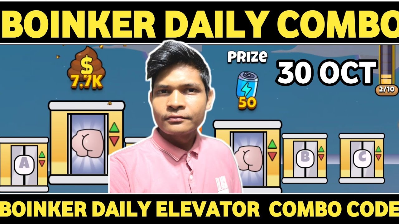 Boinker Daily Combo Code 30 October॥Boinker Elevator Combo Code॥Boinker Elevator Code Today ...