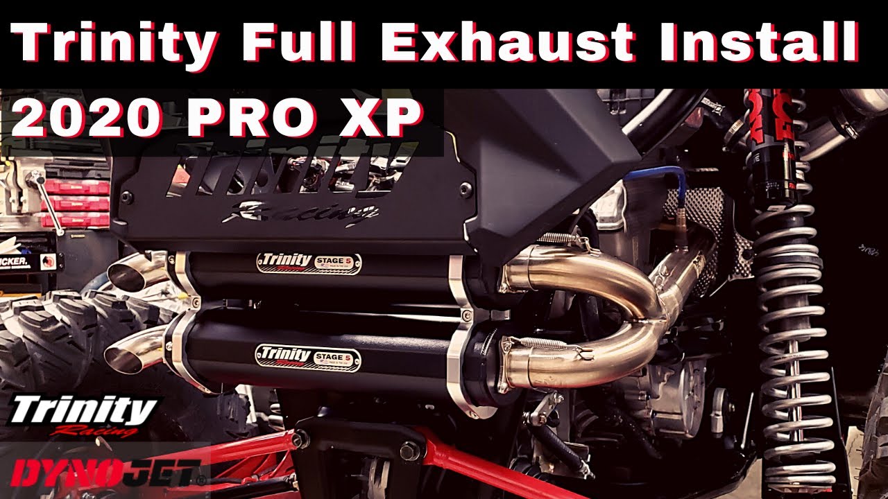 Trinity Racing Full Exhaust Install - Tuned 2020 RZR Pro XP - YouTube