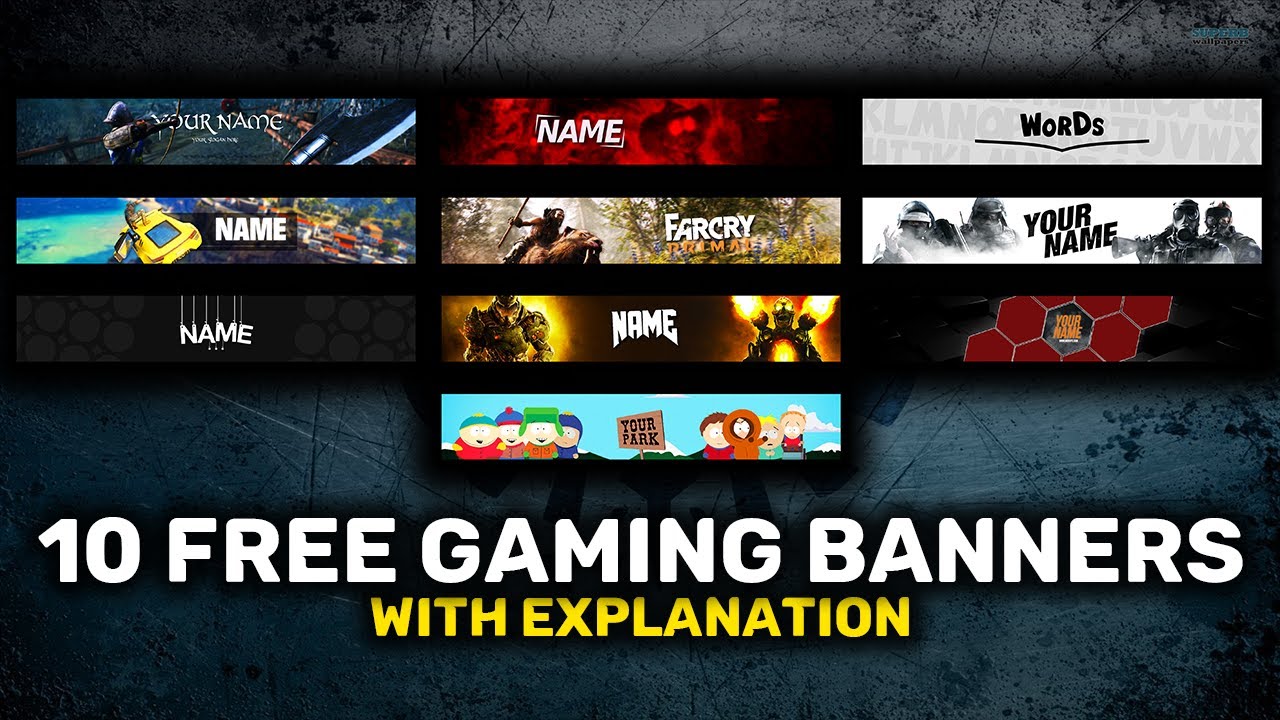 Top 10 Gaming Banner Template | Free Download - YouTube