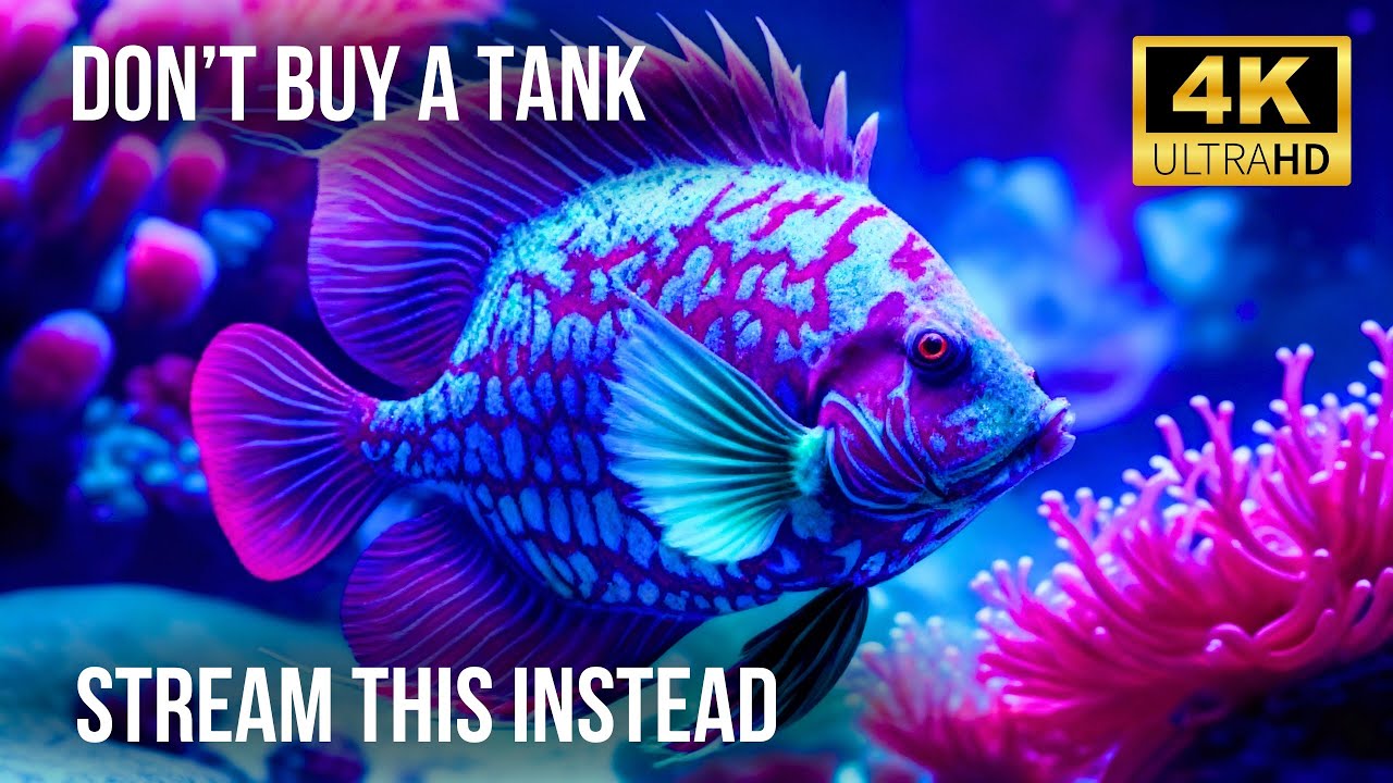 🐟 Peaceful Fish Tank 4K with Coral Reefs | Calming Aquarium Sounds for ...