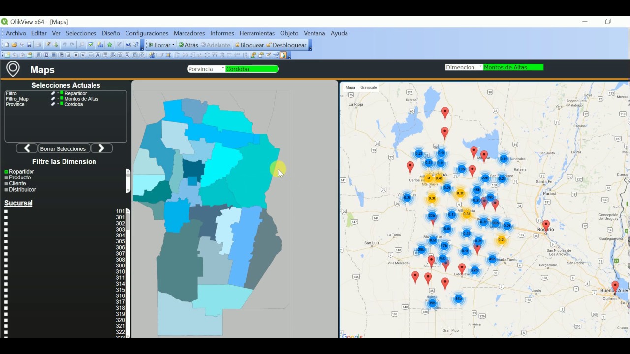 Geolocalizacion Qlikview - YouTube