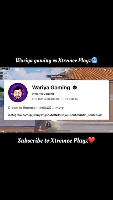 Wariya Gaming Vs Xtremee Playz☠️ #shorts - YouTube