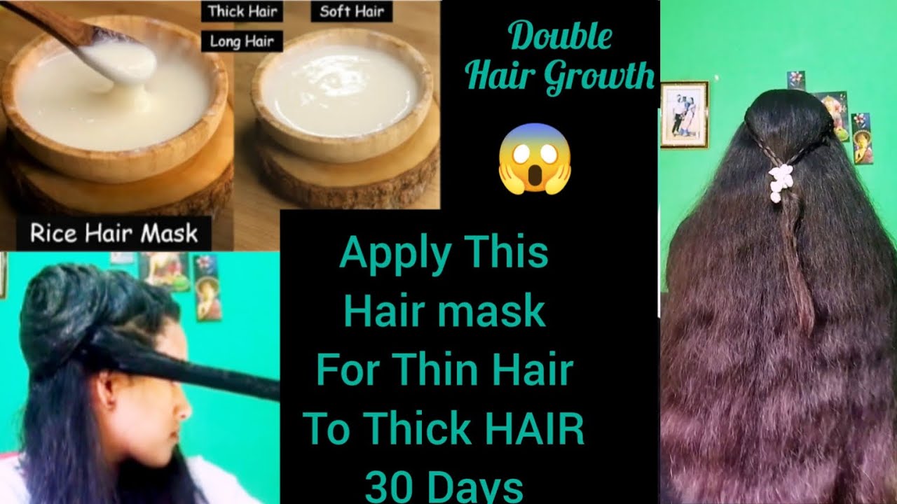 Rice Hair Mask To Turn Thin Hair to Thick Hair in 30 Days - Double Hair ...