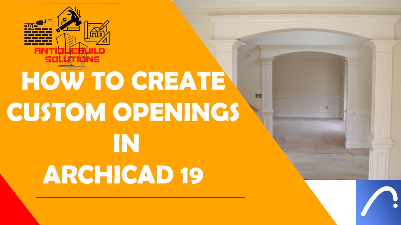 How to Create Custom Openings in ArchiCAD Using the Window Tool - YouTube