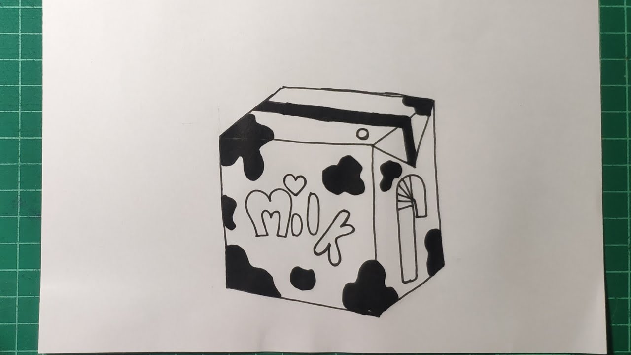 How To Draw A Milk Box | Easy Drawing | มาหัดวาดรูปการ์ตูนนมกล่องน่ารัก ...
