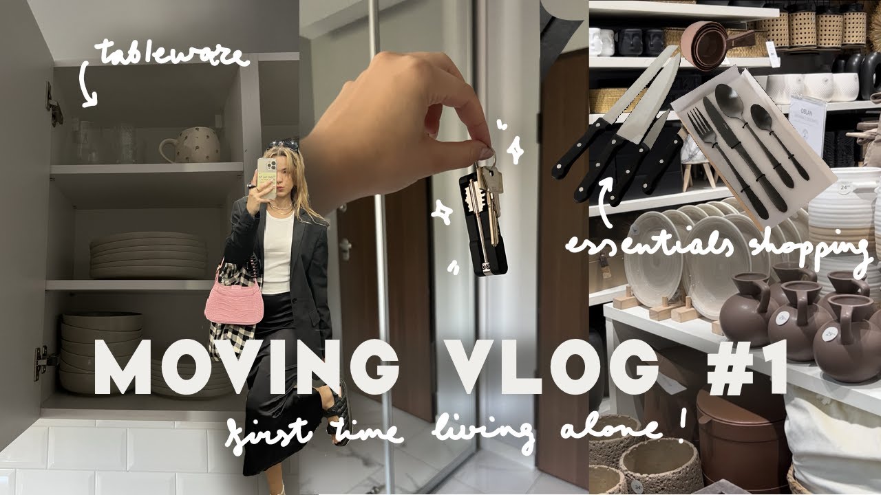 THE MOVING VLOGS | ep. 1 | empty apartment, essentials shopping, unpacking, & indecisiveness ...