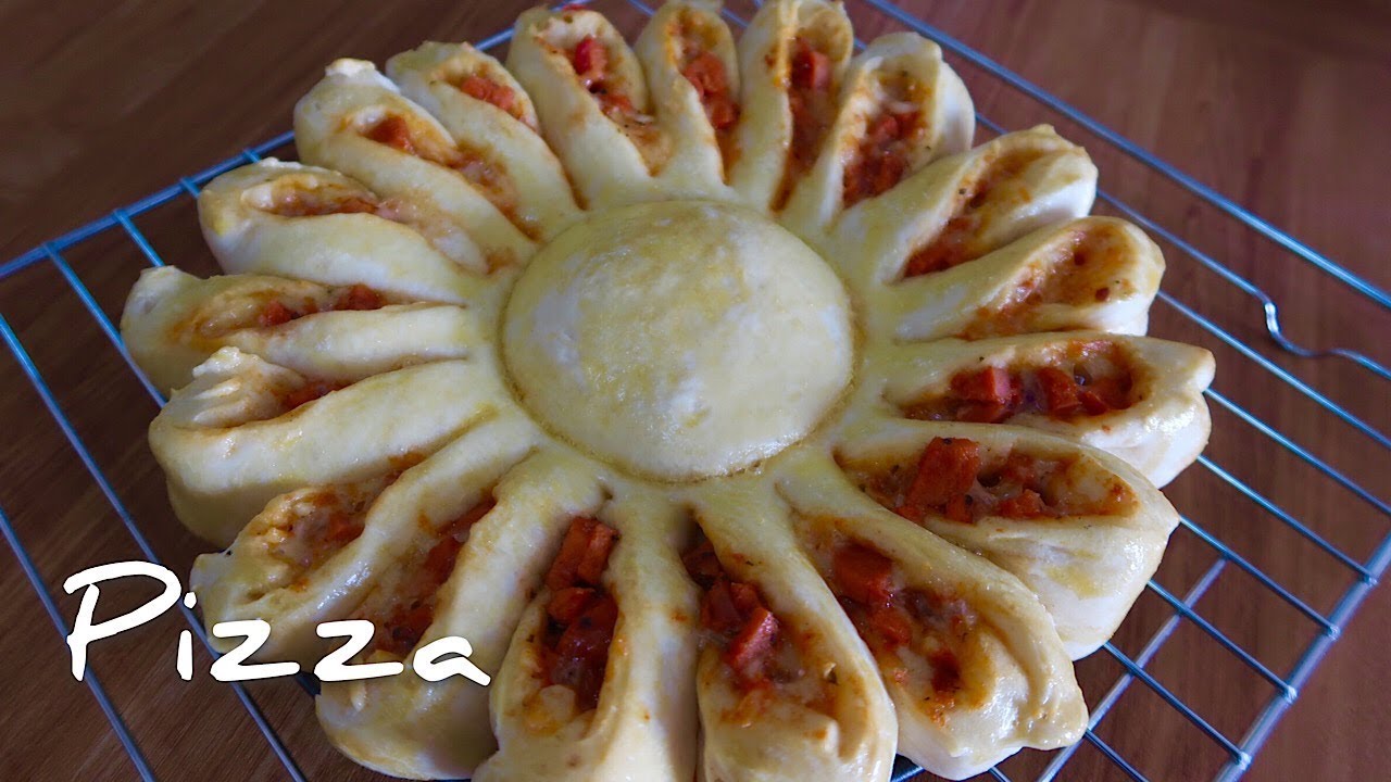 Cara Membuat Pizza Bunga Matahari/ Sunflower Pizza - YouTube