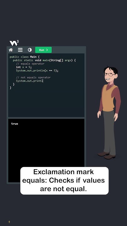 Java Operators Part 5 Comparison Opertators W3schools Java Programming Youtube 